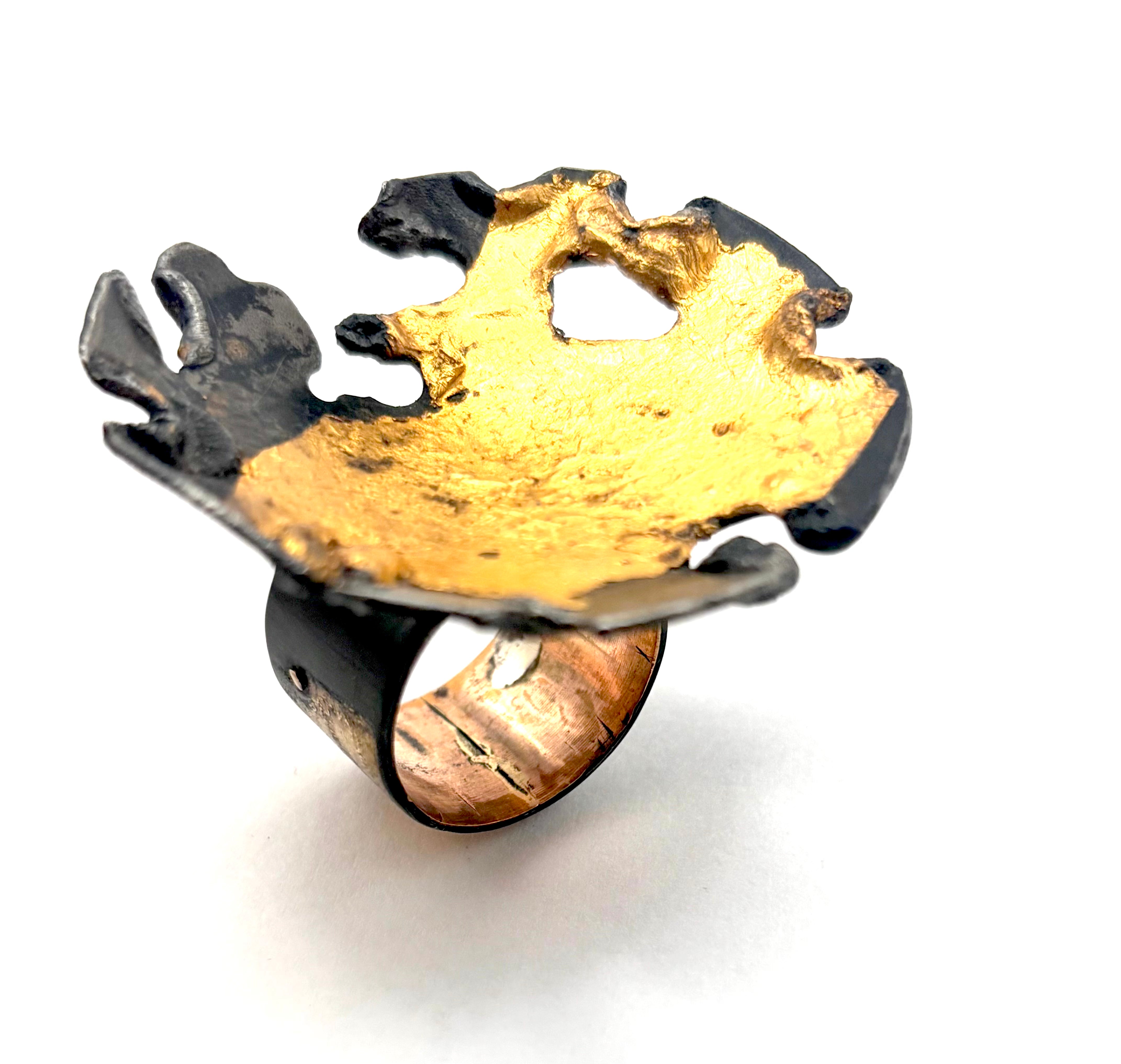 Helios Ring in Steel/Gold, BB0006/R2445, Bette Barnett – TabooStudio